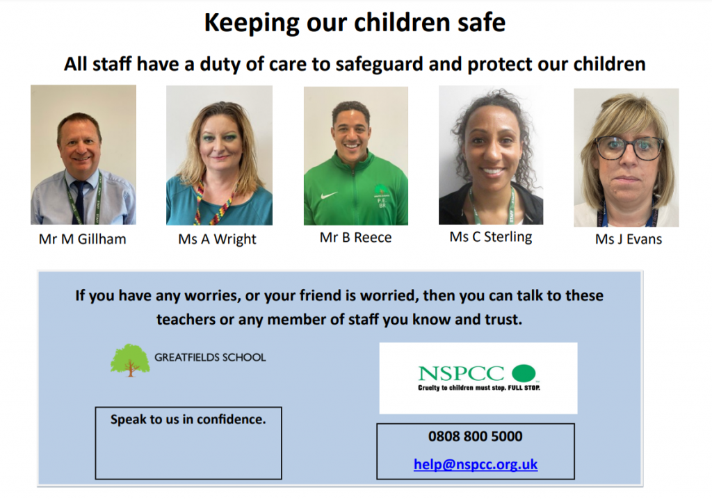 Greatfields School » SAFEGUARDING